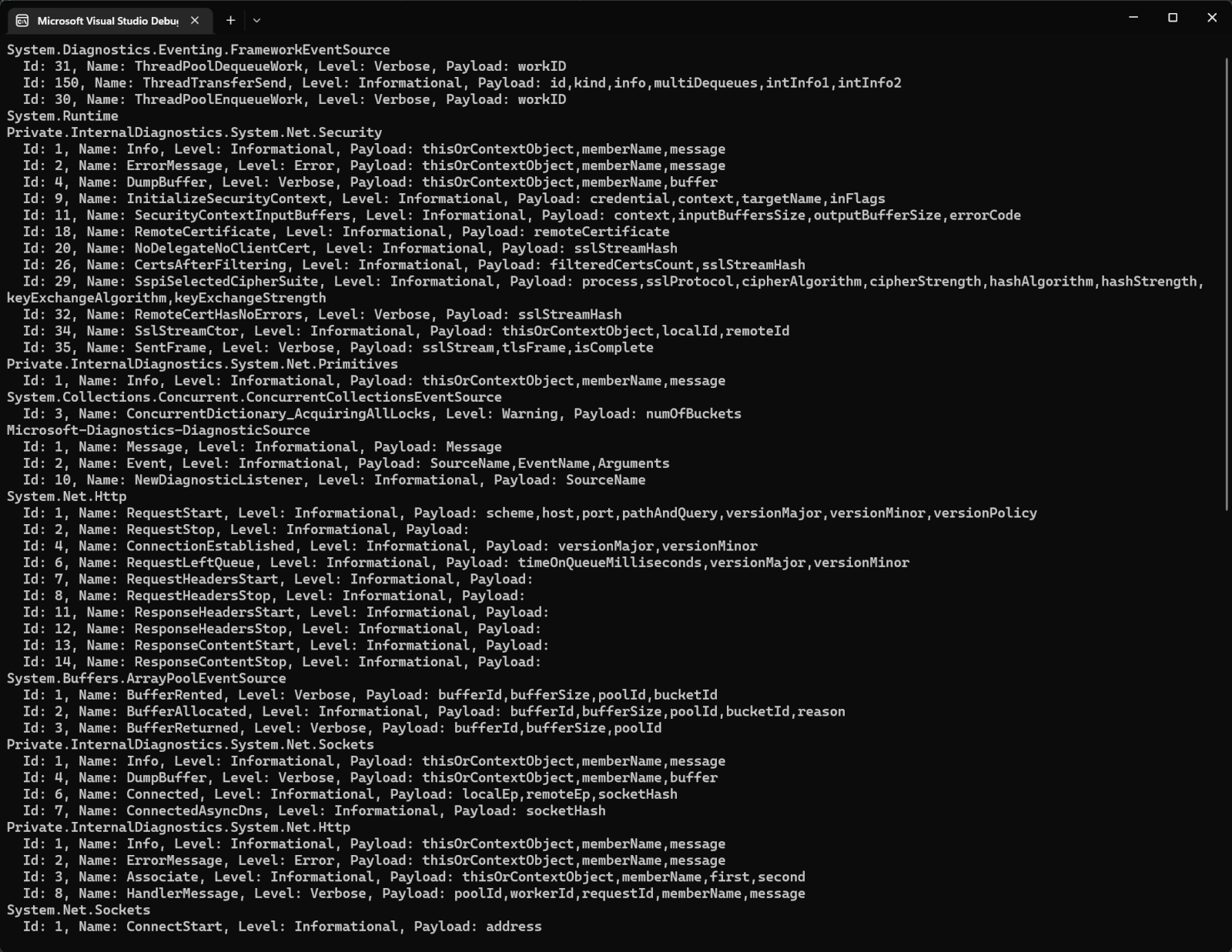 Listing All Available Etw Events In A Net Application Meziantous Blog
