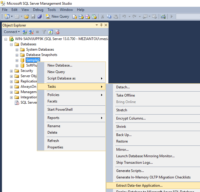 Deploying A Sql Server Database With Data Tier Application Dacpac