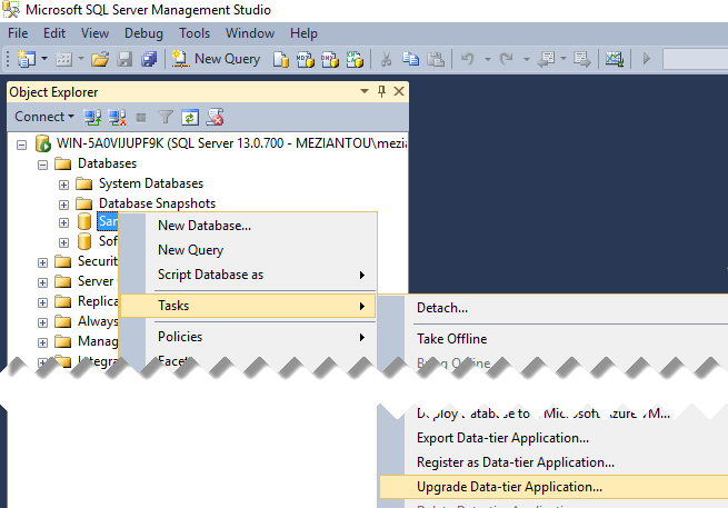 Deploying A Sql Server Database With Data Tier Application Dacpac Meziantous Blog