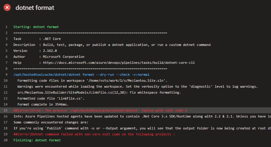 Enforce Net Code Style In Ci With Dotnet Format Meziantous Blog