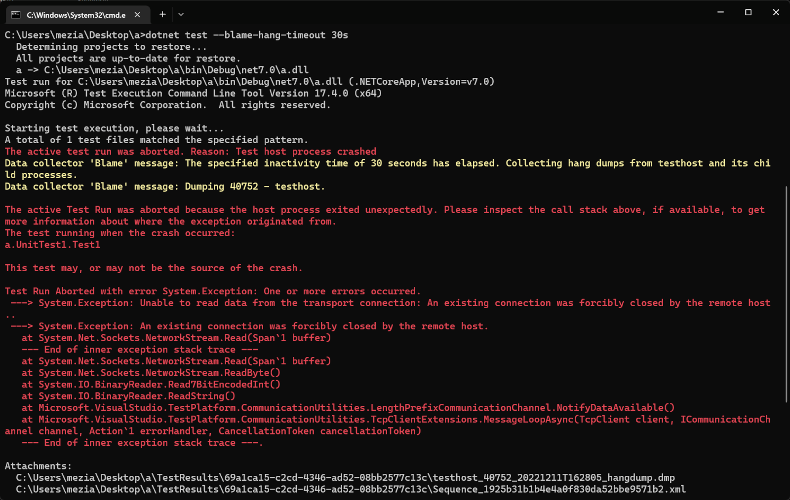 Generating A Dump File When Tests Hang On A Ci Machine Meziantous Blog