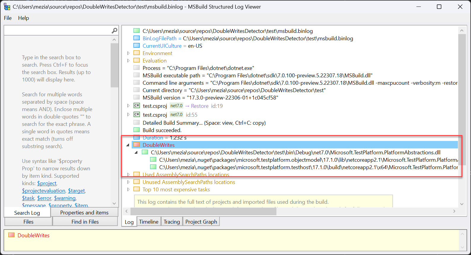 Detecting Double Writes In Msbuild Using The Binlog Meziantous Blog 1093